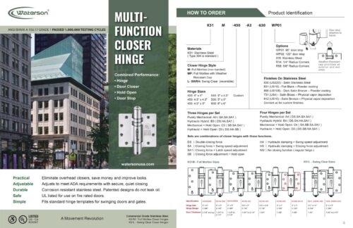 Find Here All Of Our Hinge Catalogues | Waterson Closer Hinges
